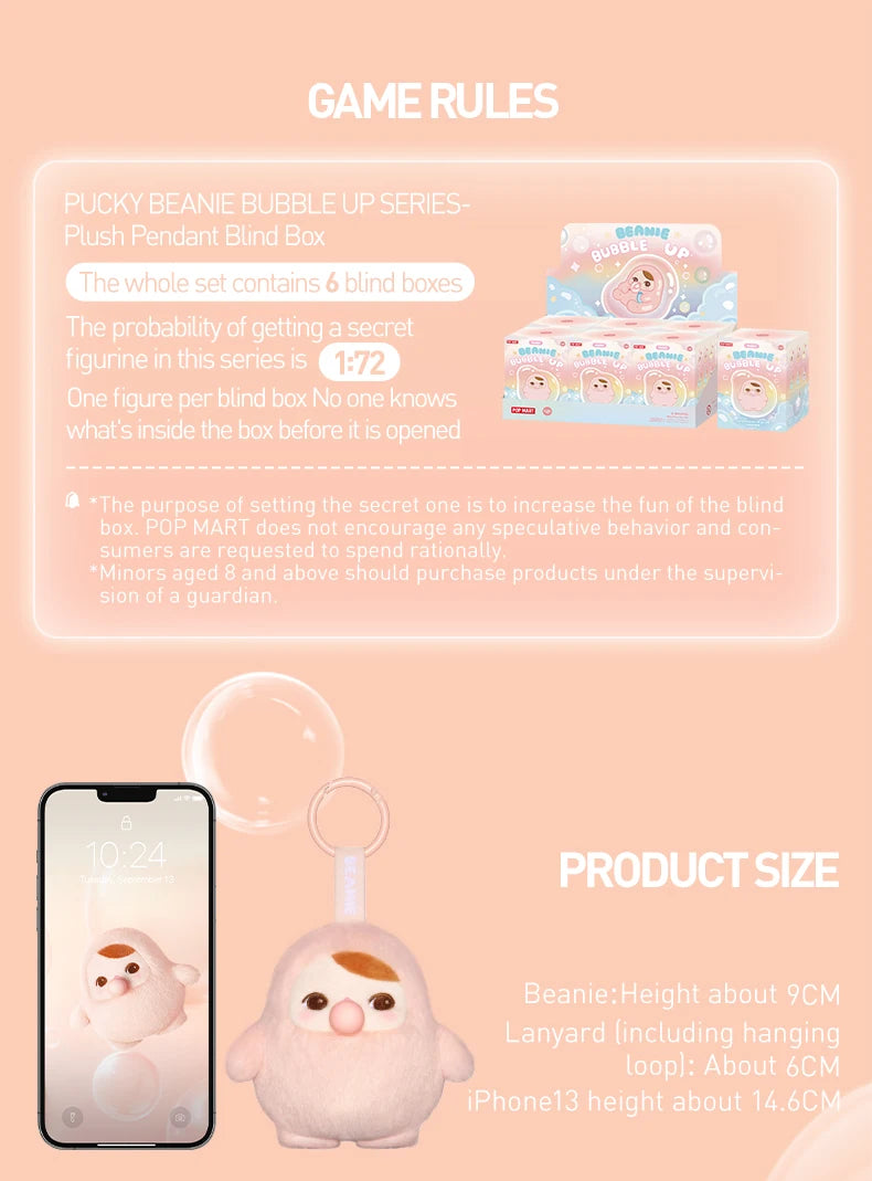 POP MART Pucky Beanie Bubble Up Series – Blind Box | Mon Labubu